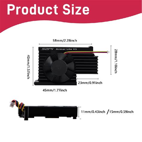 52pi Armor Lite V5 Heatsink With Fan For Raspberry Pi 5 Indian Online Store Rc