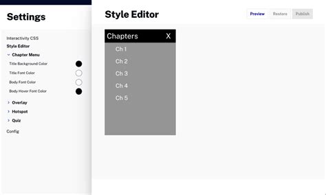 Using The Style Editor
