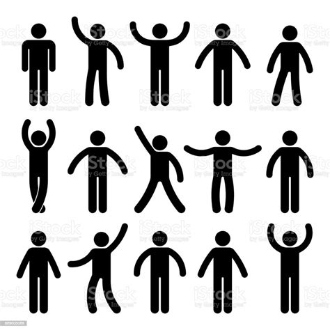 스틱 그림 서 있는 위치입니다 포즈를 취하는 사람 흰색 아이콘 자세 기호 기호 그림 아이콘에 대한 스톡 벡터 아트 및 기타