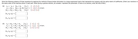 Solved Different Parameters Set The First Free Variable To Chegg