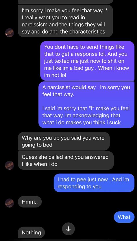 Texts Between My Ex And I Saying Im A Narcissist Rnicegirls