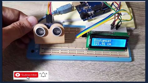 Ultrasonic Distance Sensor Hc Sr04 With Lcd Display Youtube
