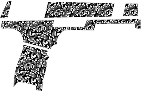Artstation Sig Sauer P365 Gun Scroll Pattern Svg Template Vector File