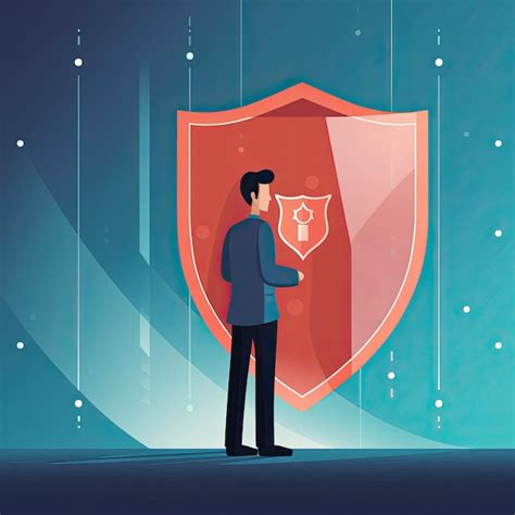 Premium Photo A Man Protecting Data Privacy With Ethical Ai And Transparency Data Privacy Ai