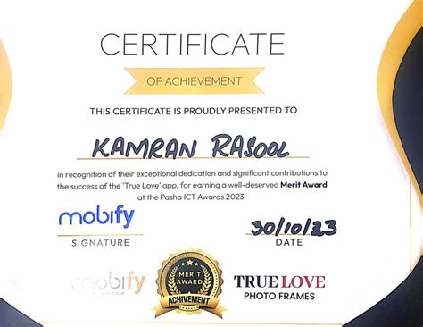 Kamran Rasool On Linkedin Awards P Apps Merit Achievement Success Alhamdulillah Mobify