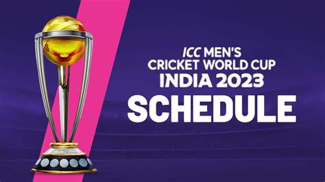 Icc World Cup 2023 Schedule And Fixtures Sialtv Pk