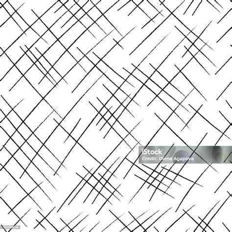 Crosshatch Pattern Seamless Hand Draw Pattern Simple Crosshatch Sketch Stock Illustration
