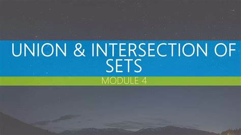 Union Intersection Of Sets PPTX