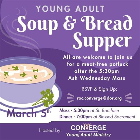 Young Adult Soup And Bread Supper Catholic Courier
