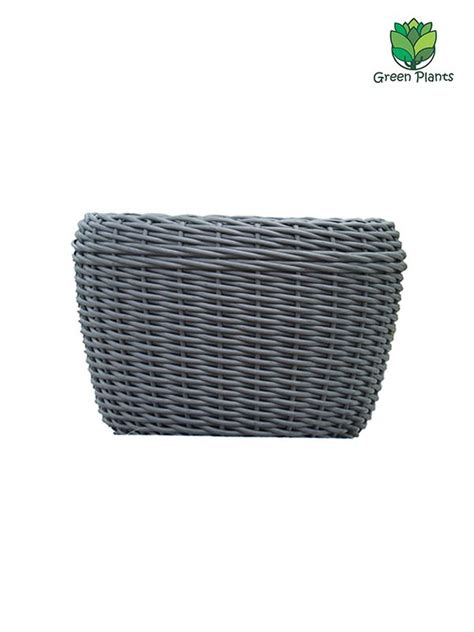 Кашпо 20 литров горщик для квітів та рослин вазон із штучного ротангу ручної роботи колір