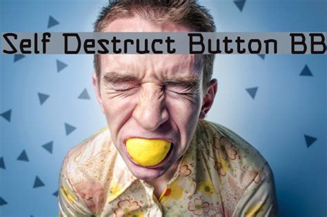 Self Destruct Button Bb Font