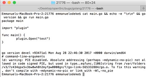 Plugin Open On Osx Results In Linker Warning · Issue 21776 · Golanggo · Github