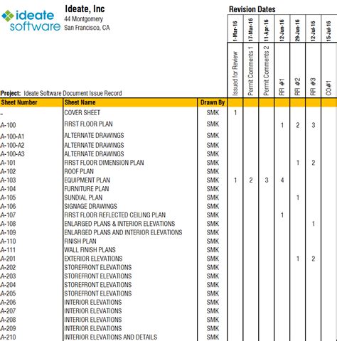 Automating Document Issue Records For Revit Projects Using Ideate