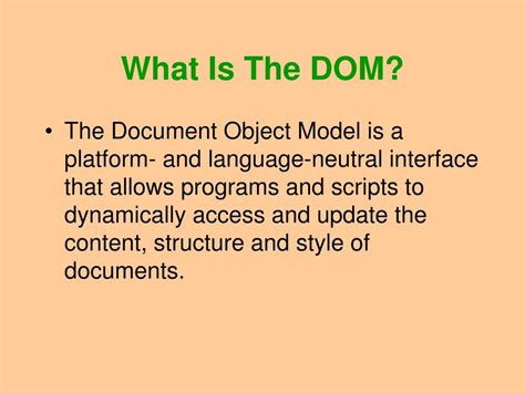 Ppt Dom Powerpoint Presentation Free Download Id 5544016