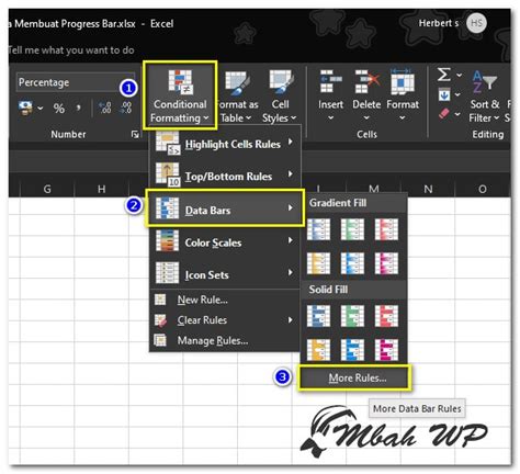 cara membuat progress bar di excel
