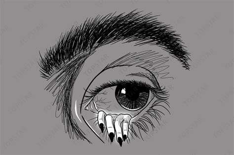 Scared Eyes Drawing