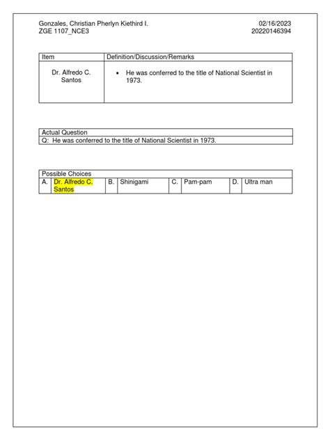 Module 3 Assignment No 3 Multiple Choice Questions Gonzales