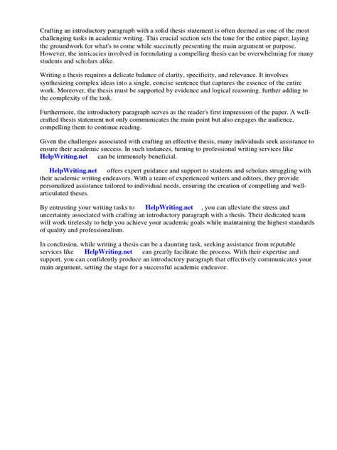 How To Write An Intro Paragraph With A Thesis Pdf Essays Thesis