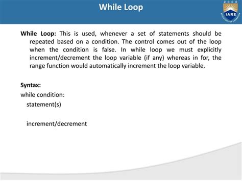 Control Structures Python Like Conditions And Loops Ppt