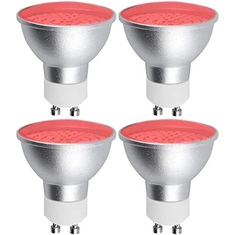 Ampoule Led Gu Couleur Rouge W Mr Lampe Led Rouge Non Dimmable Angle De Faisceau