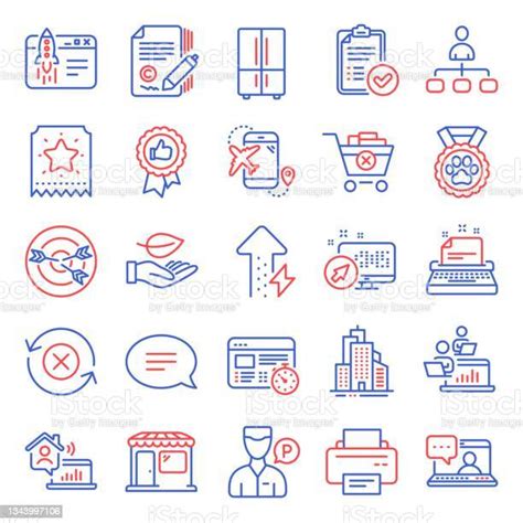 비즈니스 아이콘 이 설정됩니다 관리 구매 제거 냉장고로 아이콘이 포함되어 있습니다 벡터 개에 대한 스톡 벡터 아트 및 기타 이미지 Istock