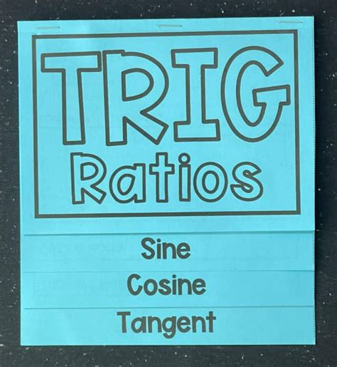 Trig Ratios Foldable For Geometry Editable Notes By Lisa Davenport