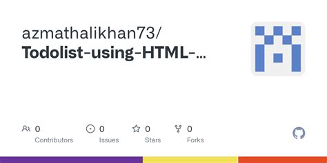 Github Azmathalikhan73todolist Using Html Css Js