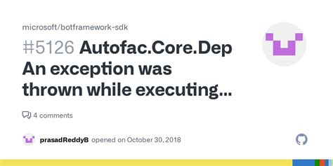 Autofaccoredependencyresolutionexception An Exception Was Thrown