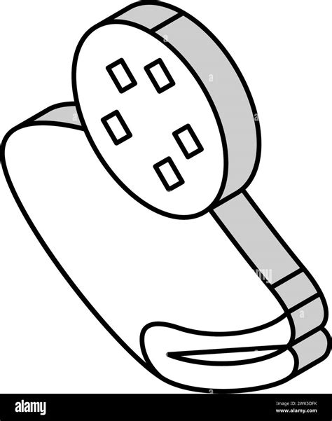 Satin Fabric Isometric Icon Vector Illustration Stock Vector Image