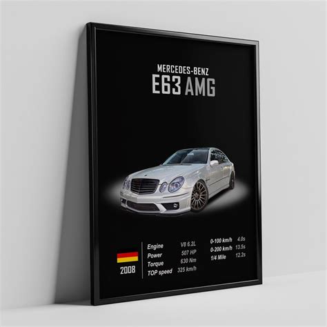 Mercedes Benz Poster Mercedes Poster Amg E63 W211 Dark Theme