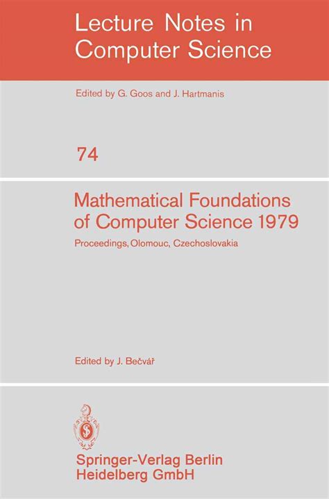 Mathematical Foundations Of Computer Science 1979 8th Symposium Olomouc Czechoslovakia