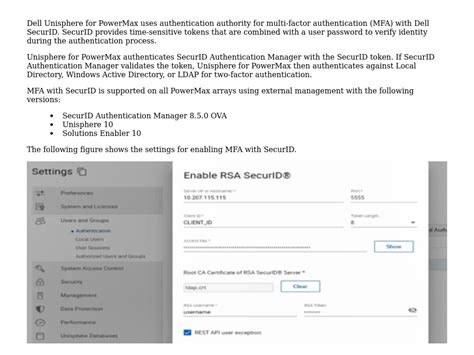 multi factor authentication for securid dell powermax cybersecurity