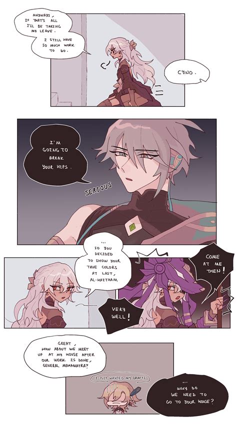 Alhaitham Kaveh And Cyno Genshin Impact Drawn By Molaning Danbooru