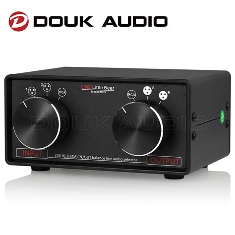 Xlr 밸런스드 Rca 스테레오 컨버터 오디오 선택기 박스 홈 앰프용 패시브 프리앰프 3 In 3 Out앰프