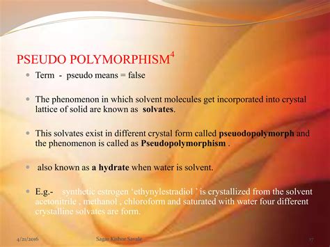Polymorphism Pptx Chemistry Science