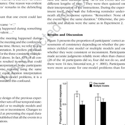 The Proportions Of Correct Responses In Experiment 3 N 46 Depending Download Scientific