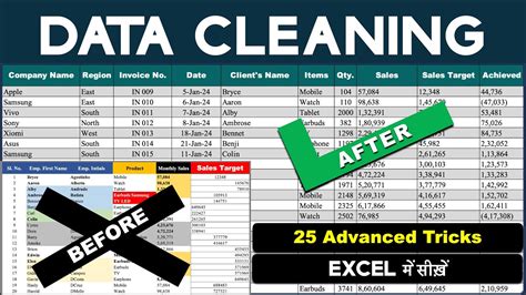 Advanced Data Cleaning In Excel Data Cleaning Excel Youtube