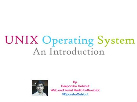 Unix An Introduction Pdf Operating Systems Computer Software