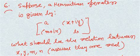 Solved Supbose A Hermitian Peratoris Given