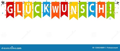 German Congratulation Banner Background Vector Party Flags With