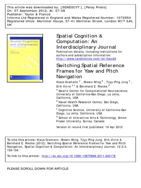 Switchingspatialreferenceframesforyawandpitchnavigation