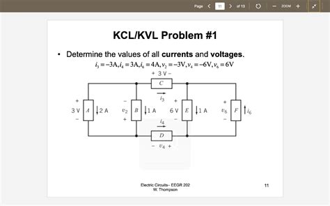 Kclkvl Problem 1 • Determine The Values Of All Currents And Voltages