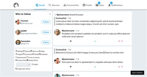 Curious Cat Codesandbox