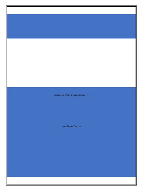 Instalación De Oracle Linux Pdf Informática Tecnología