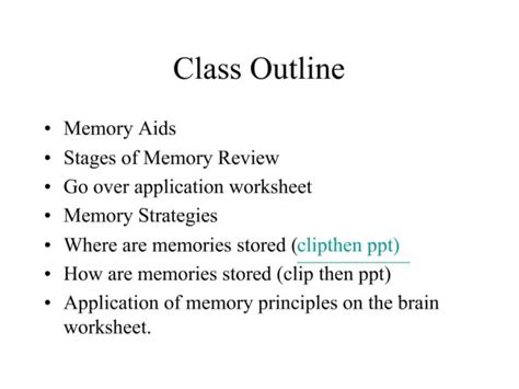 Ppt Class Outline Powerpoint Presentation Free Download Id16064