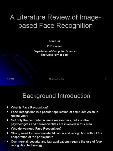 a literature review of face recognition pdf principal component