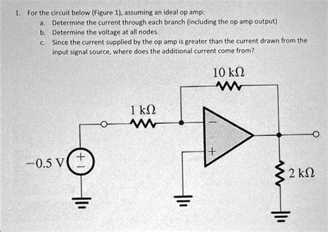 Solved For The Circuit Below Figure 1 Assuming An Ideal Op Amp A Determine The Current