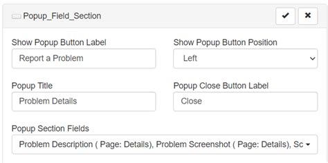 Report A Problem Using Popup Without Submitting A Form