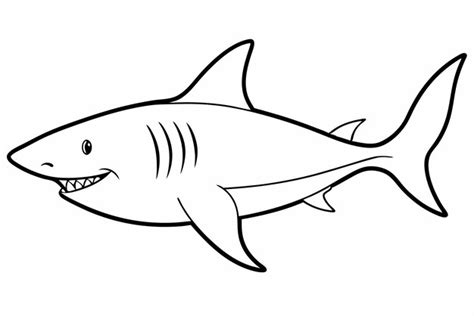 Premium Vector Shark Line Art