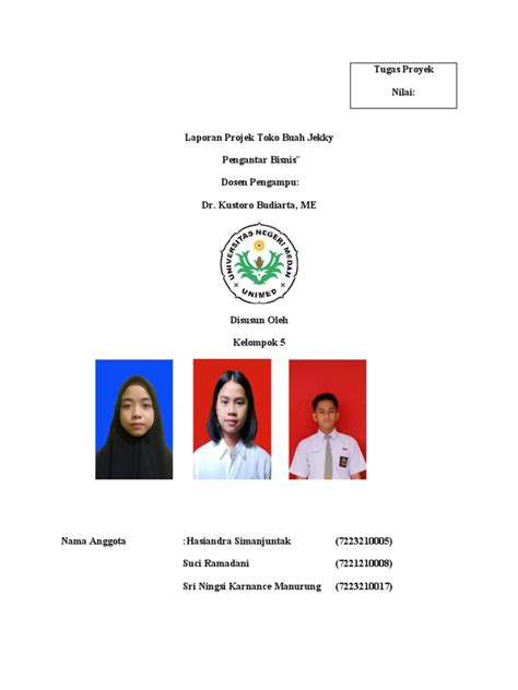 Laporan Projek Toko Buah Jekky Pdf